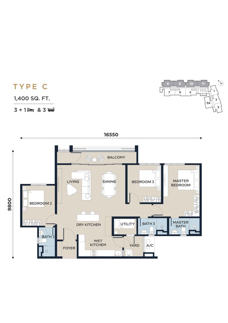SkyVogue Residences @ Taman Desa Condominium 3 Bedroom - 4 Bedroom for ...