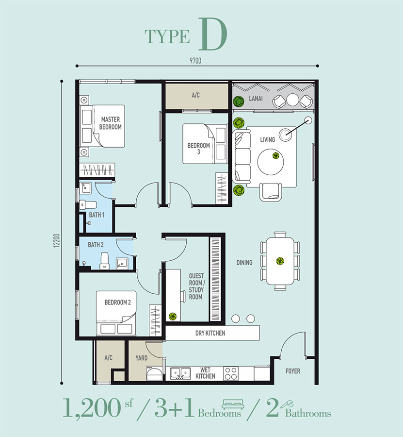 Sky Meridien Condominium 1 Bedroom - 4 Bedroom for sale | StarProperty