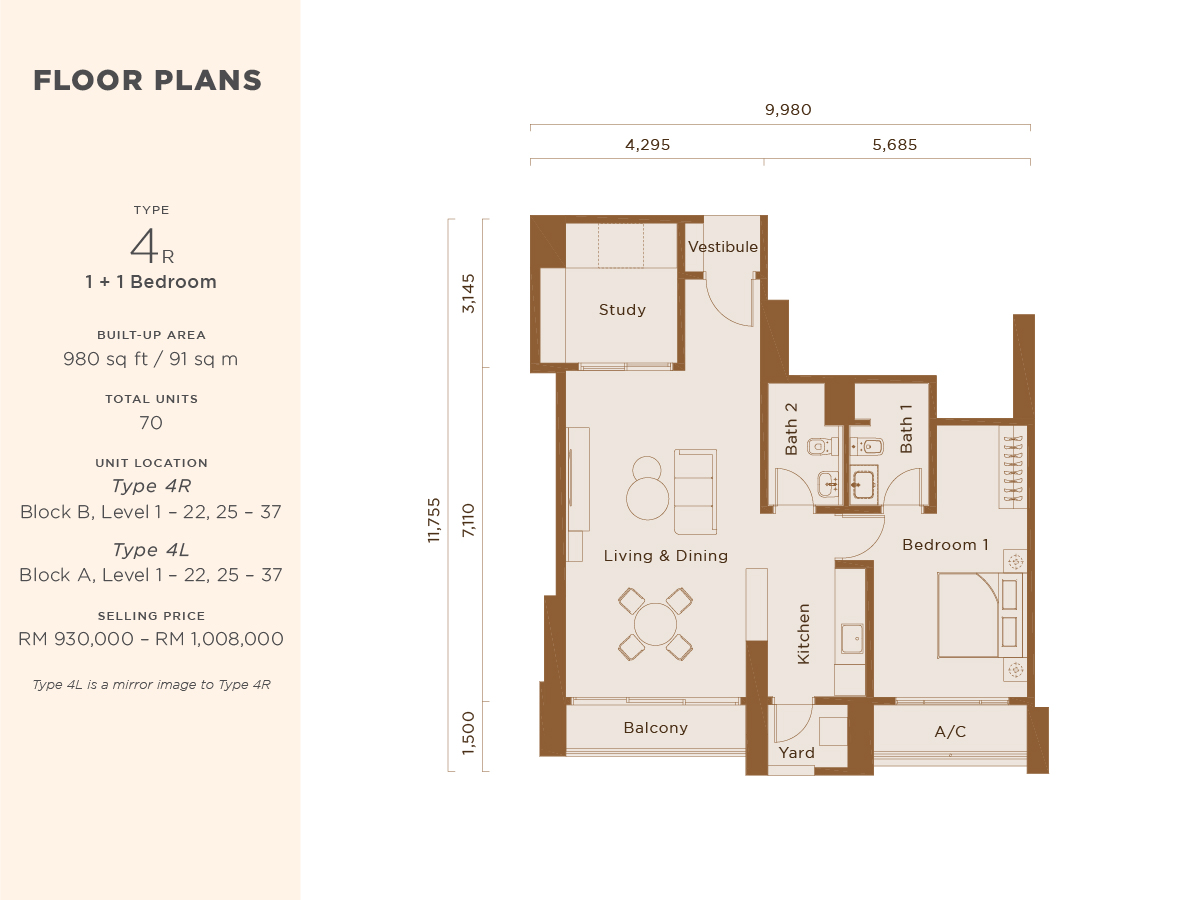 One Cochrane Residences Condominium 2 Bedroom - 3 Bedroom for sale ...