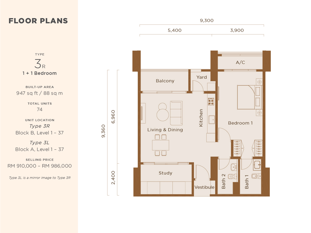 One Cochrane Residences Condominium 2 Bedroom - 3 Bedroom for sale ...